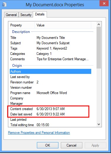 Restore Original Modification and Creation Date of Files